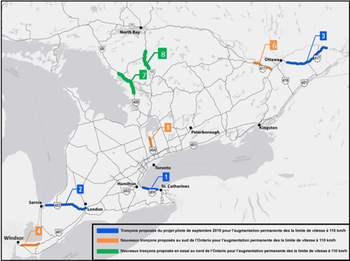 L’Ontario relève les limites de vitesse sur les autoroutes | Salle de ...